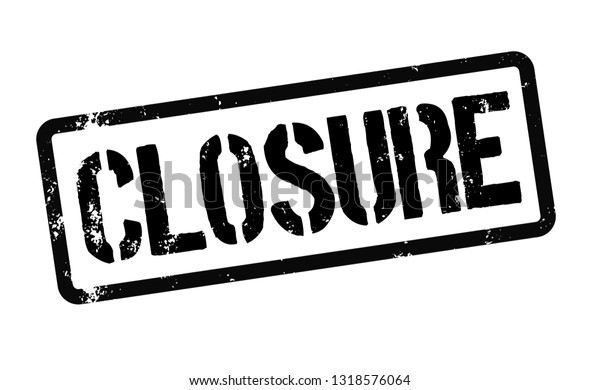 Closure Stamp On White Background Sign Stock Vector (Royalty Free ...