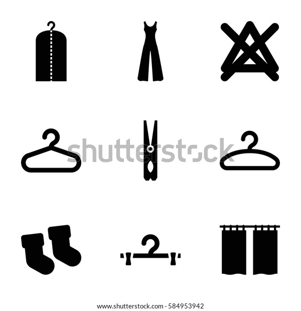 Cloth Icons Set Set 9 Cloth Stock Vector (Royalty Free) 584953942