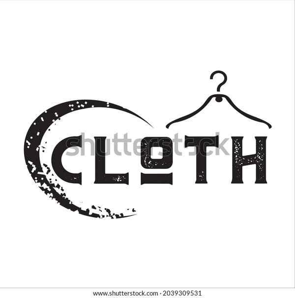 Cloth Logo Modern Black White Vector Stock Vector (Royalty Free ...