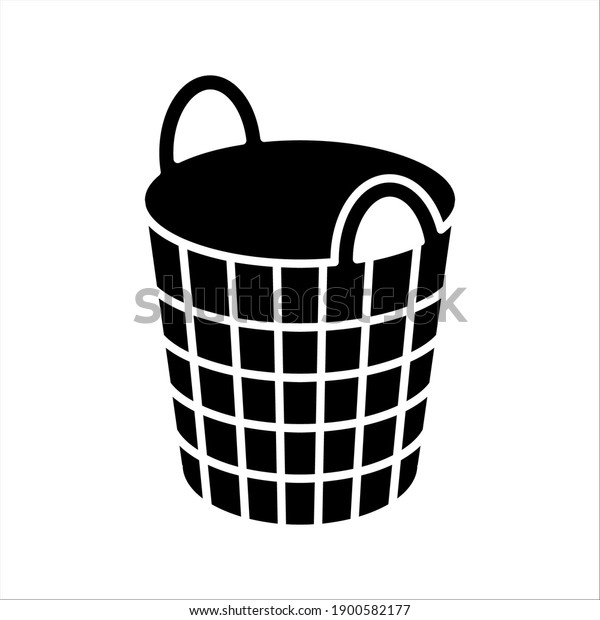 Clothes Basket Icon Laundry Household On Stock Vector (Royalty Free ...