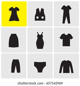 Clothes Black Icons Stock Vector (Royalty Free) 657142969 | Shutterstock