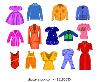 colección de ropa: vector de stock (libre de regalías) 415185835 ...