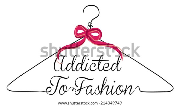 Clothes Hanger Ribbon Text Inside Stock Vector (Royalty Free) 214349749