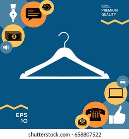 Clothes Hanger Silhouette Stock Vector (Royalty Free) 658807522 ...