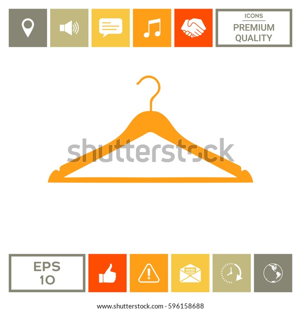 Clothes Hanger Silhouette Stock Vector (Royalty Free) 596158688 ...
