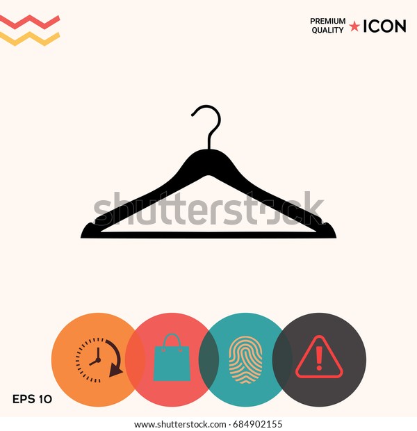 Clothes Hanger Silhouette Stock Vector (Royalty Free) 684902155 ...