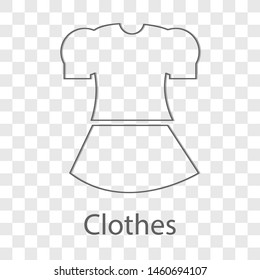 Clothes Icon On Transparency Background Flat Stock Vector (Royalty Free ...