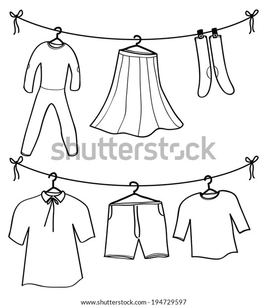 clothes on washing line