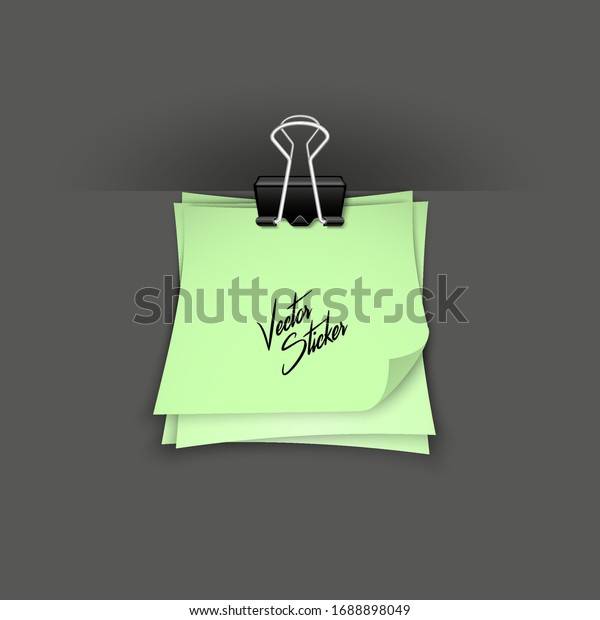 Clothes Peg Office Sticker Paper Banner Stock Vector (Royalty Free ...
