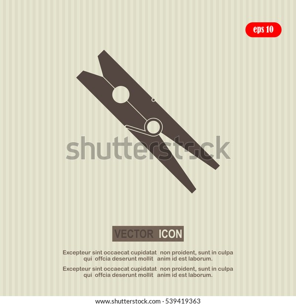 Clothes Pegs Icon Stock Vector (Royalty Free) 539419363 | Shutterstock