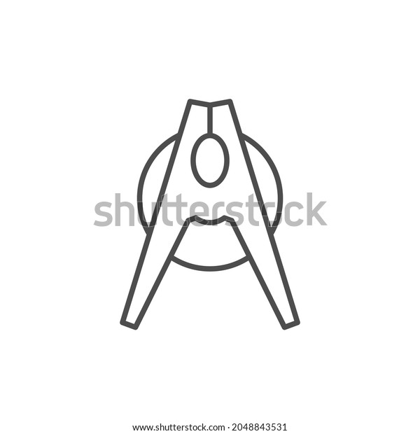 Clothes Pin Line Outline Icon Stock Vector (Royalty Free) 2048843531 ...
