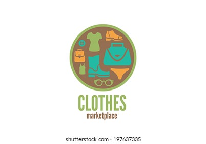 Clothes Shop Retro Vintage Vector Logo Stock Vector (Royalty Free ...