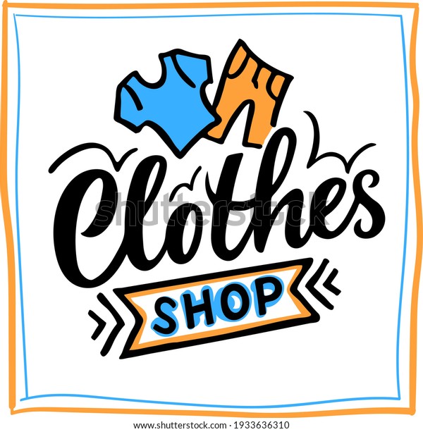 Clothes Shop Vector Logo Lettering Stock Vector (Royalty Free ...