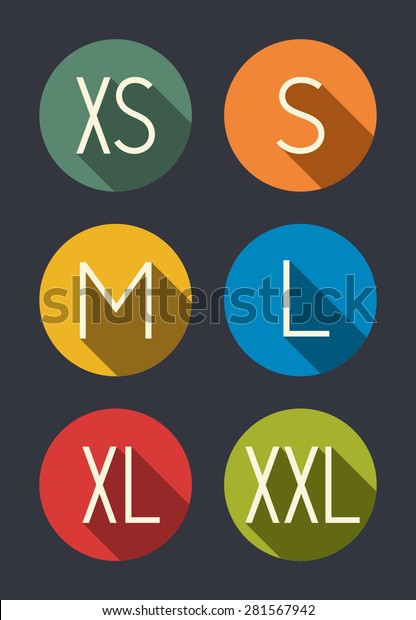 Clothes Sizes Icon Set Stock-vektor (royaltyfri) 281567942 | Shutterstock