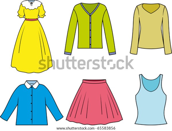 Clothes Vector Color Illustration Stock Vector (Royalty Free) 65583856 ...