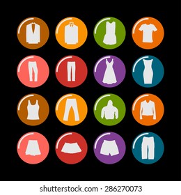 Clothes Wear Icon Set Stock Vector (Royalty Free) 286270073 | Shutterstock