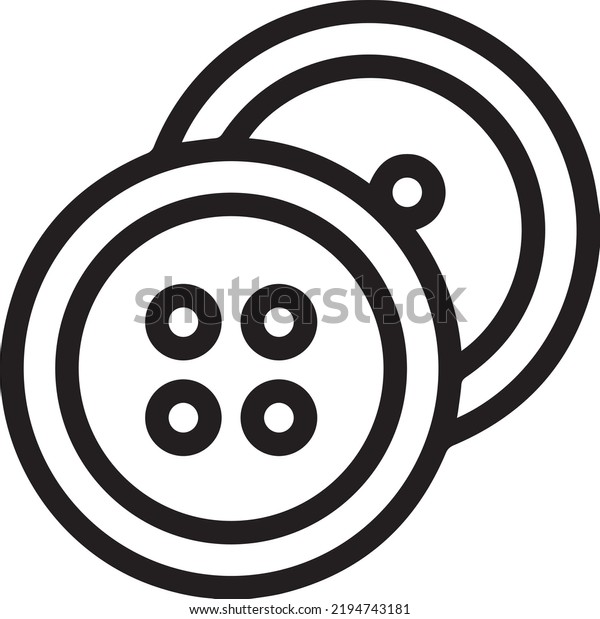 Clothing Button Icon Illustration Isolated Vector Stock Vector (Royalty ...