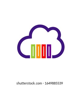 Cloud Bar Graph Logo Design Modern Stock Vector (Royalty Free ...