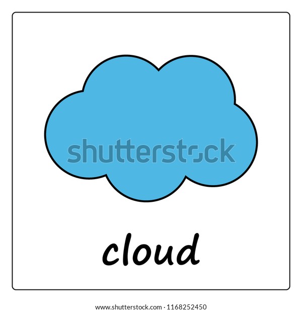 Cloud Card Worksheet Children Education Game Stock Vector (Royalty Free ...