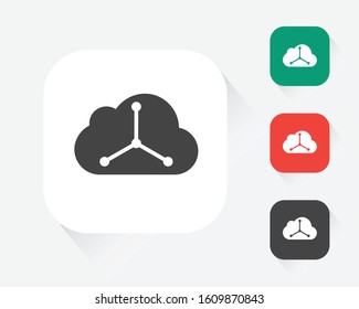 Cloud Connectivity Icon White Background Stock Vector (Royalty Free ...