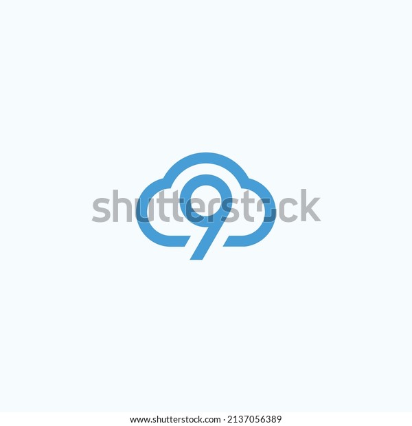 Cloud Logo Nine Icon Silhouette Vector Stock Vector (Royalty Free ...