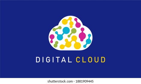 Cloud Metrics Marketing Vector Logo Template Stock Vector (Royalty Free ...