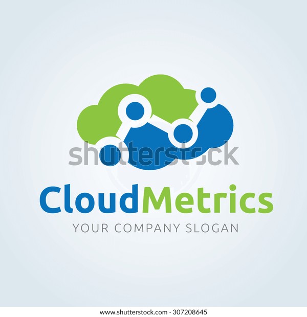 Cloud Metrics Marketing Vector Logo Template Stock Vector (Royalty Free ...