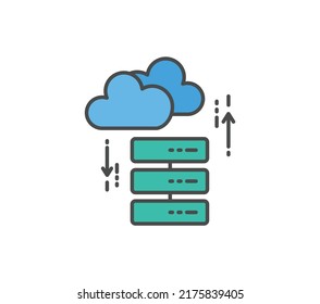Cloud Network Binder Folders Icon Itsm Stock Vector (Royalty Free ...