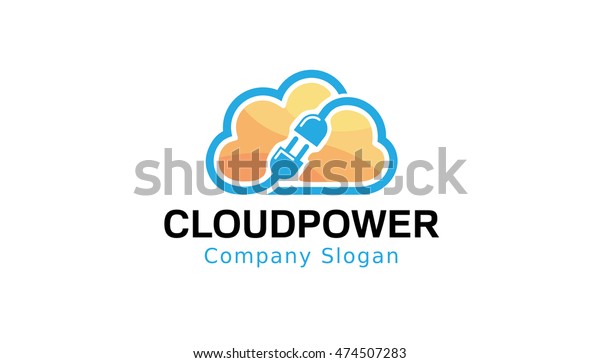 Cloud Power Logo Design Illustration Stock Vector (Royalty Free ...
