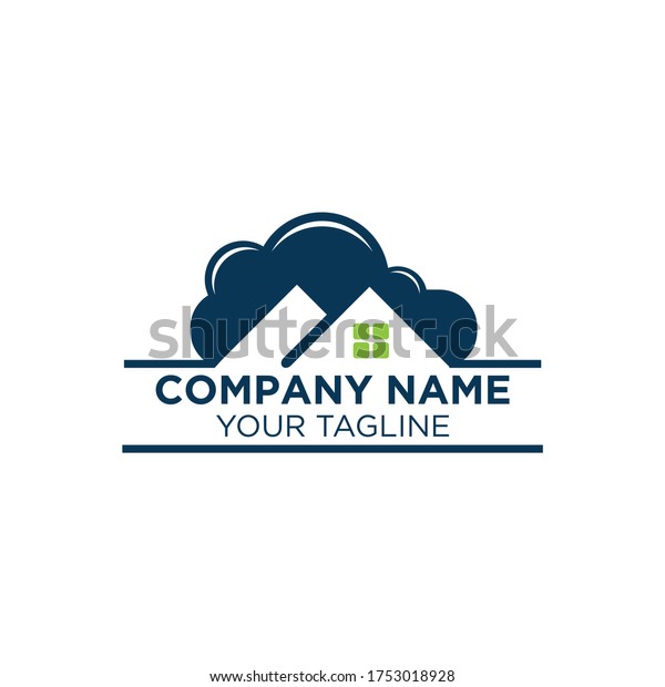 Cloud Real Estate Logo Templatehome Cleaning Stock Vector (Royalty Free ...