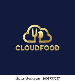 Cloud Restaurant Logo Company Stock Vector (Royalty Free) 1601937037