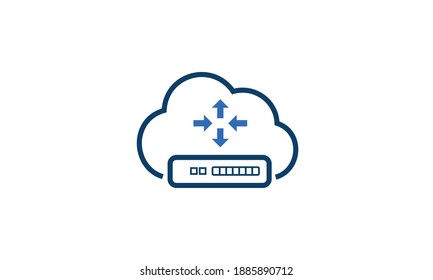 Cloud Router Monogram Icon Logo Vector Stock Vector (Royalty Free ...