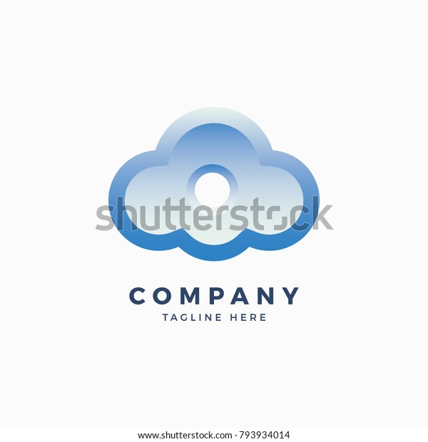 Cloud Service Logo Design Template Stock Vector (Royalty Free ...