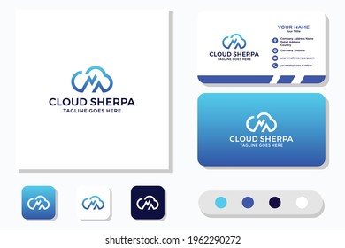 Cloud Sherpas Logo Design Business Card Stock Vector (Royalty Free ...