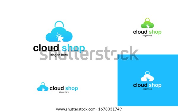 Cloud Shop Logo Template Designicon Cloud Stock Vector (Royalty Free) 1678031749 | Shutterstock