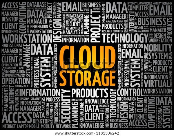 Cloud Storage Word Cloud Collage Technology Stock Vector (Royalty Free ...