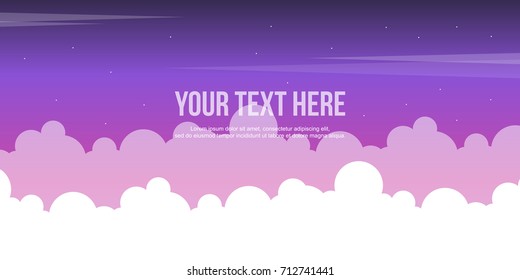 Pink Romantic Clouds Paper Cut Background Stock Vector (Royalty Free ...