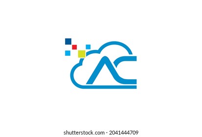 Cloud Technology Logo Design Ac Letter Stock Vector (Royalty Free ...