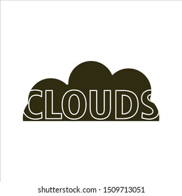 Clouds Logo Design Clouds Outline Letter Stock Vector (Royalty Free ...