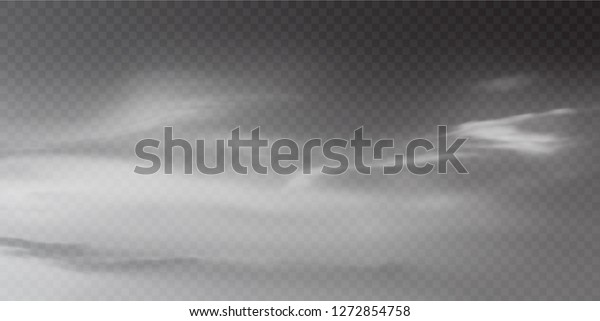 Clouds On Transparent Background Panoramic Image Stock Vector (Royalty ...