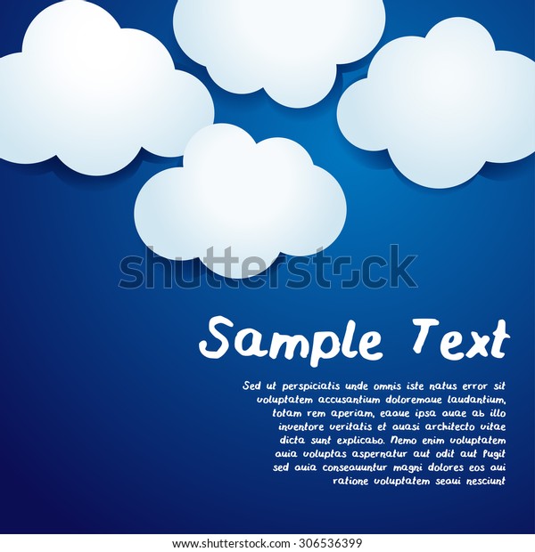 Cloudy Background Vector Illustration Stock Vector (Royalty Free ...