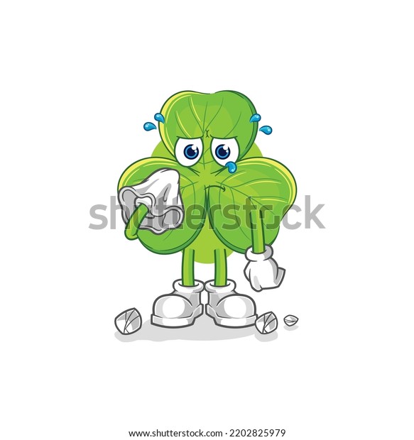 Clover Cry Tissue Cartoon Mascot Vector Stock Vector (Royalty Free ...
