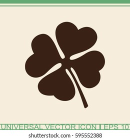Clover Four Leaves Sign Vector Icon Stock Vector (Royalty Free ...