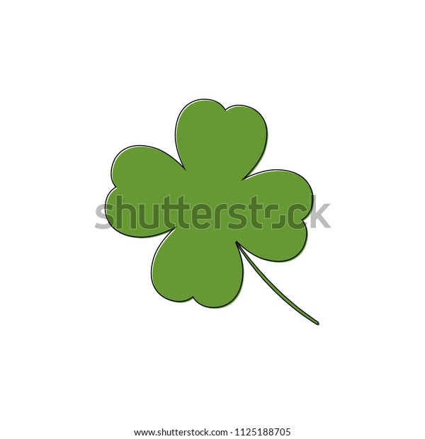 Clover Icon Outline Design Template St Stock Vector (Royalty Free ...