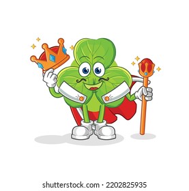 Clover King Vector Cartoon Character Stock Vector (Royalty Free ...