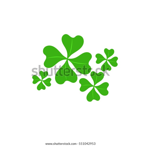 Clover Leaf Isolated Bunch Leaves Vector Stock Vector (Royalty Free ...