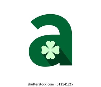 Clover Leaf Typography Alphabet Font Typeset Stock Vector (Royalty Free ...
