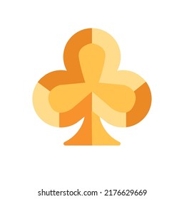Clover Shaped Gold Playing Card Symbol Stock Vector (Royalty Free ...