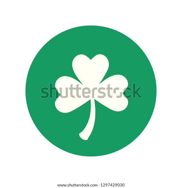 Clover Three Leaf Symbol Green Leaf Stock Vector (Royalty Free) 1297429030