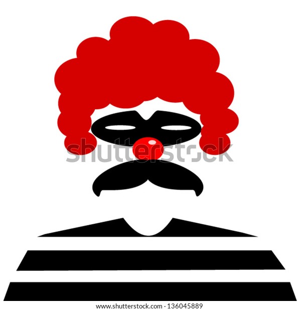 Clown Bank Robber Stock Vector (Royalty Free) 136045889